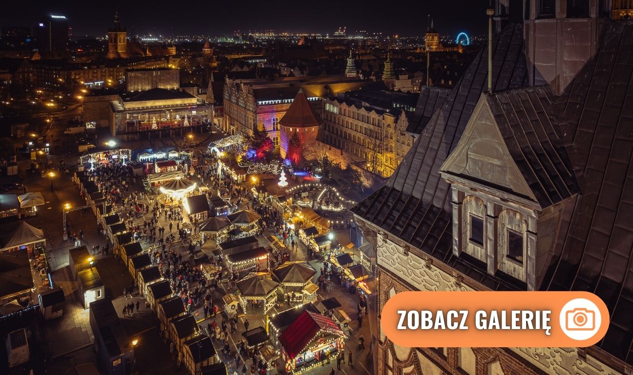 Gdański Jarmark Bożonarodzeniowy z lotu ptaka! Bajkowo i świątecznie